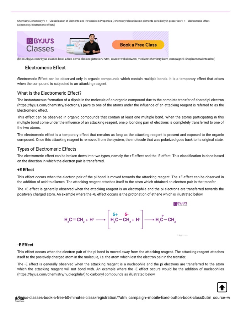 Electromeric Effect - Definition, Detailed Explanation and Examples ...