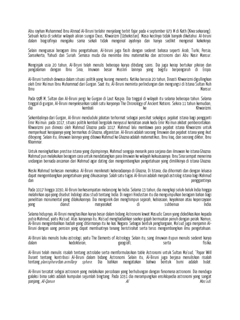 Al Biruni | PDF