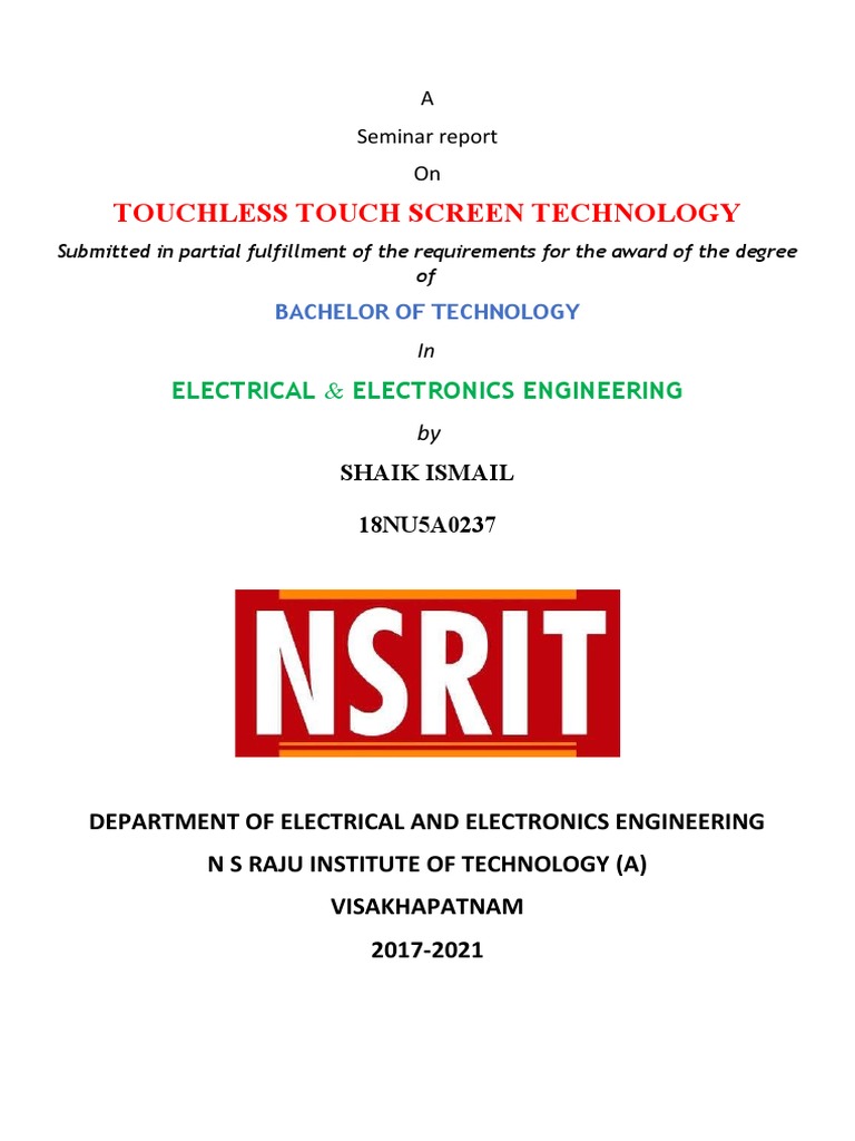 Sample Seminar Report | PDF | Wind Power | Wind Turbine