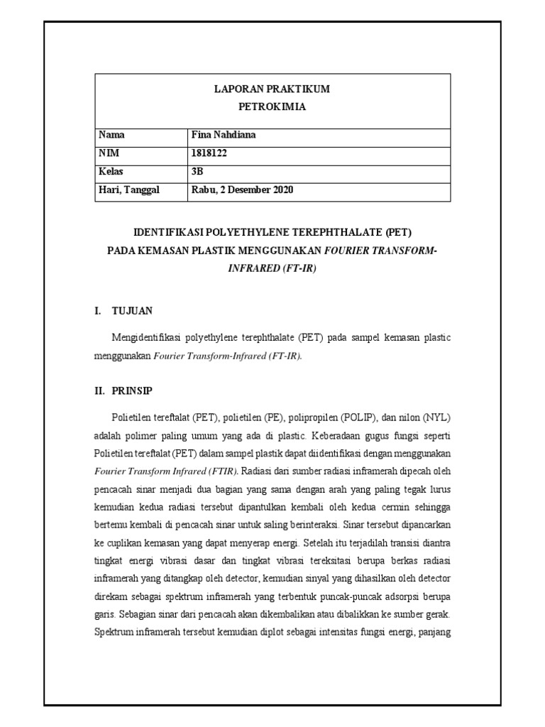 Laporan Analisis FTIR | PDF