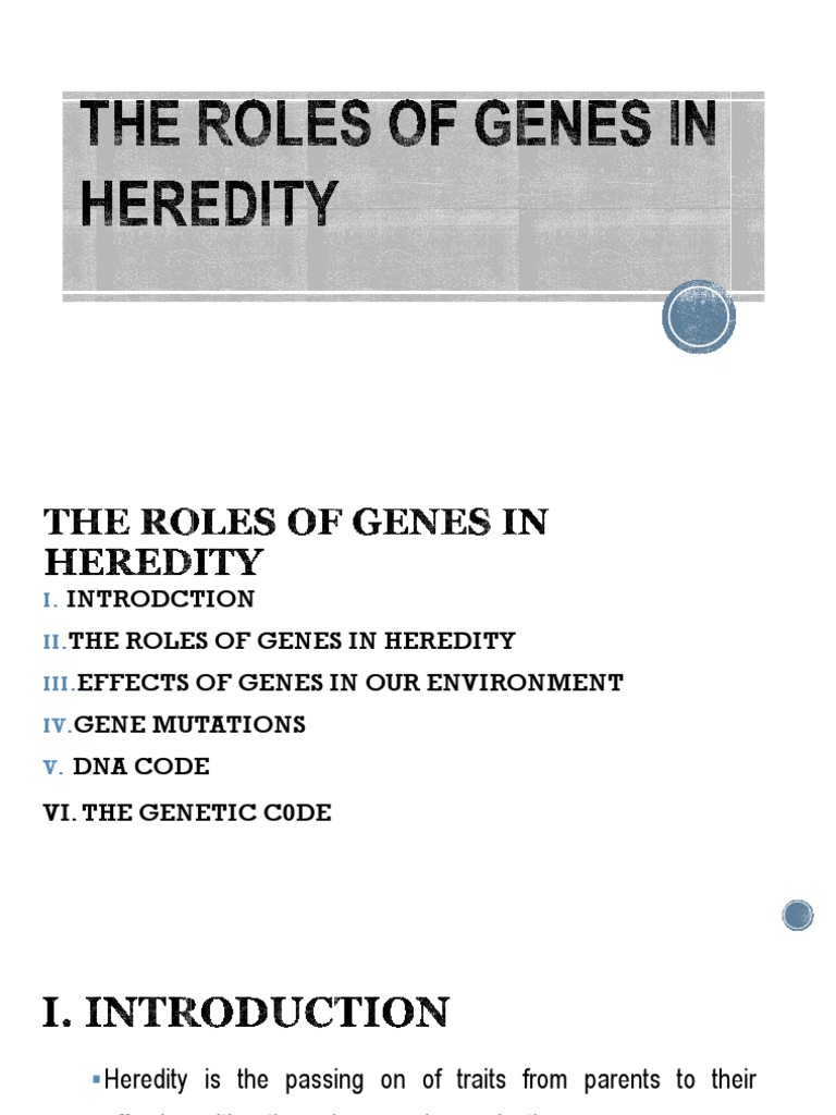 Roles of Genes in Heredity Explained | PDF | Gene | Dna