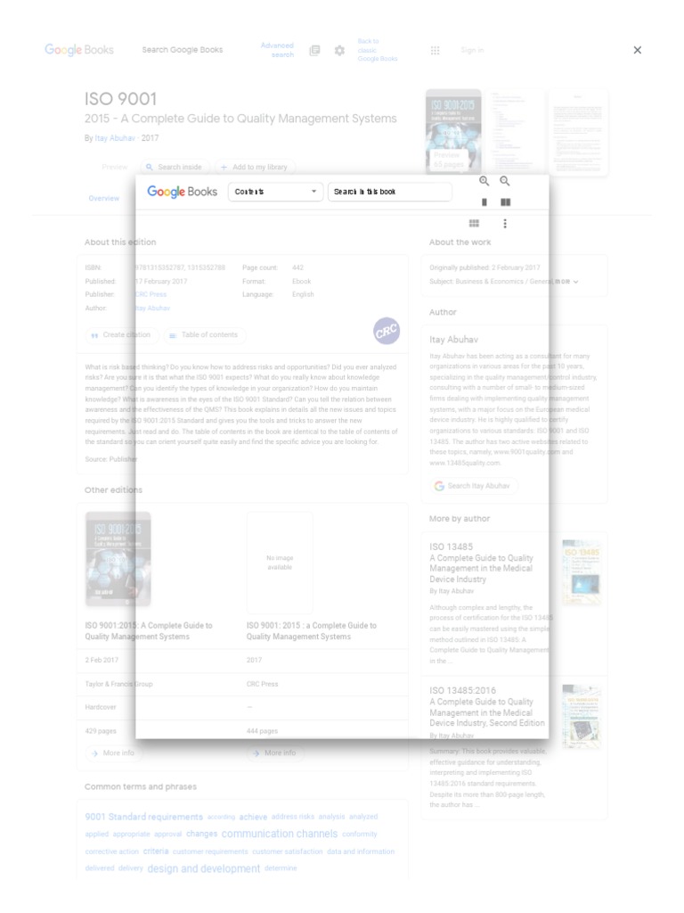 ISO 9001 - Google Books | PDF | Quality Management System | Iso 9000
