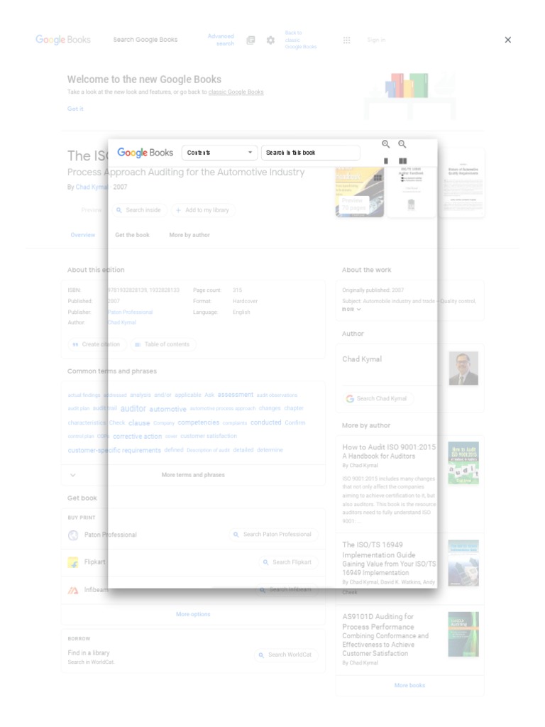 The ISO - TS 16949 Auditor Handbook - Google Books | Download Free PDF ...