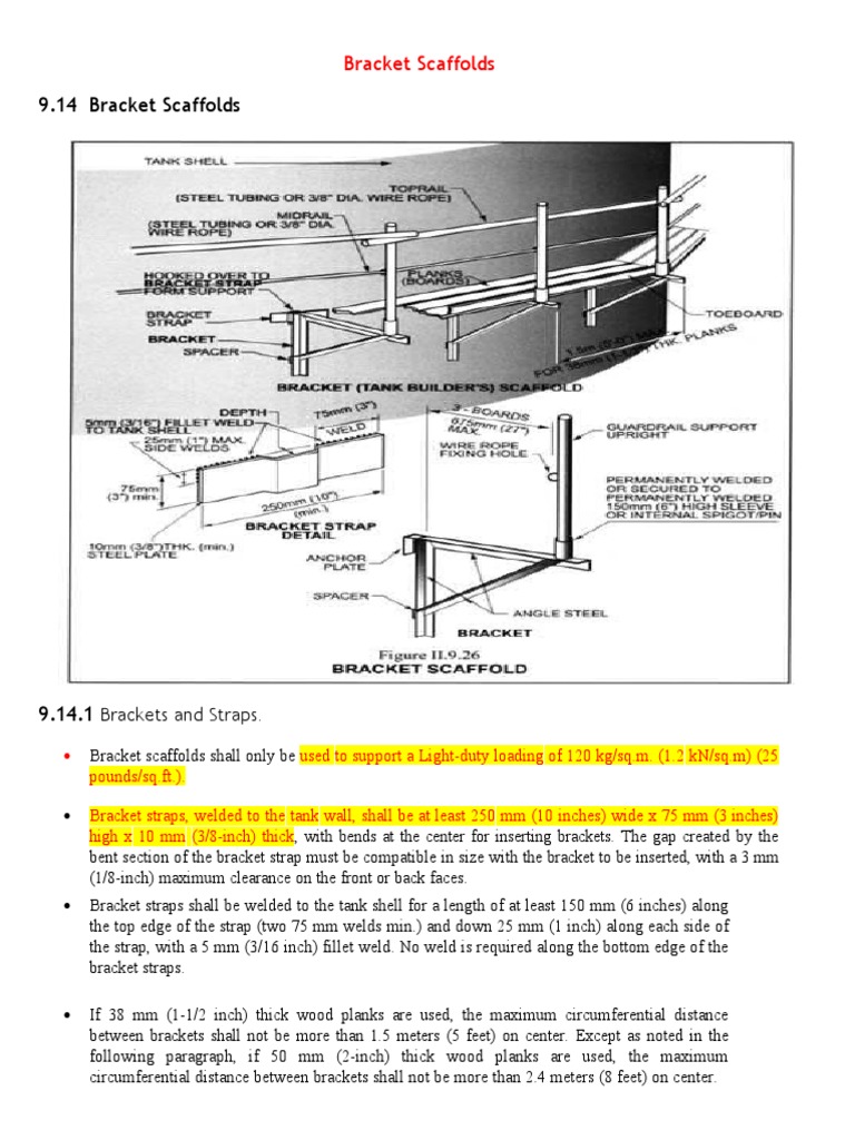 9.14 Bracket Scaffold | PDF | Scaffolding | Equipment