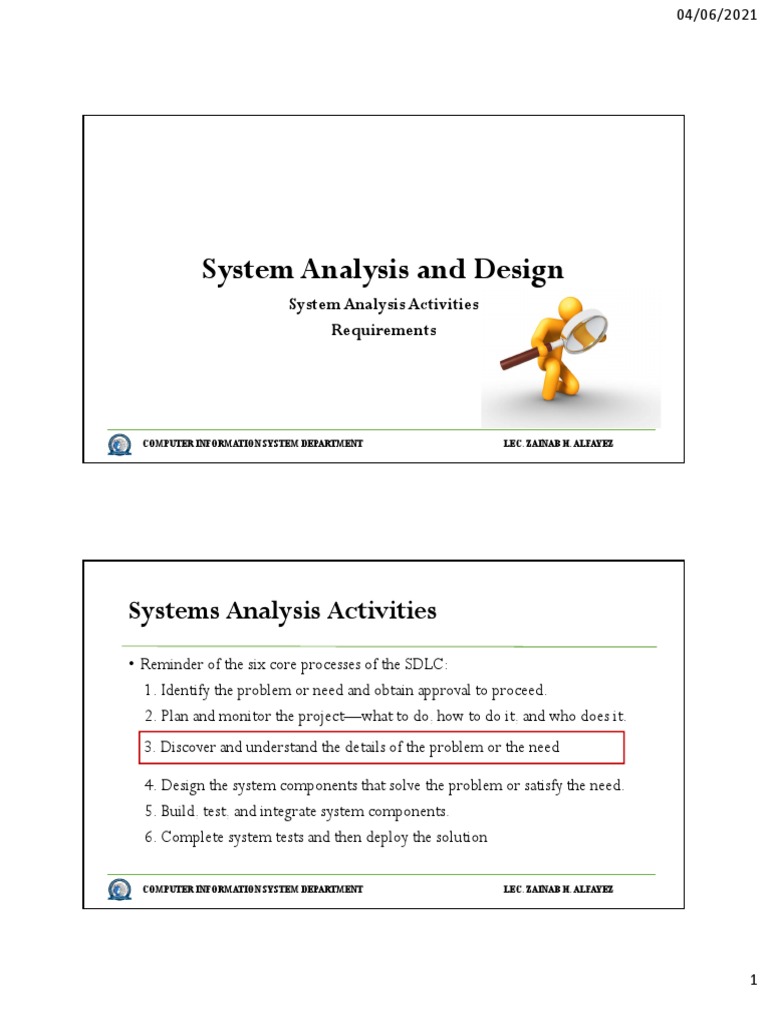 System Analysis Requirements Gathering Pdf Information System