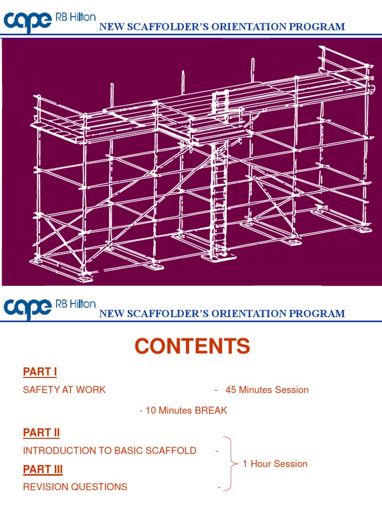 New Scaffolder Safety Orientation Guide | PDF | Scaffolding | Equipment
