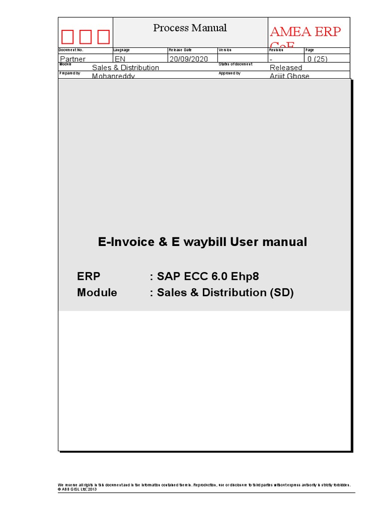E-Invoicing & E-Waybill User Manual | PDF | Invoice | Software
