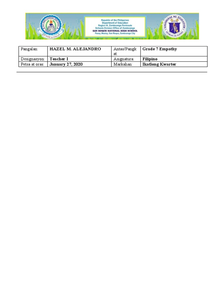 Lesson Plan G7 2 | PDF