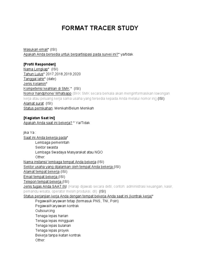 Format Tracer Study | PDF