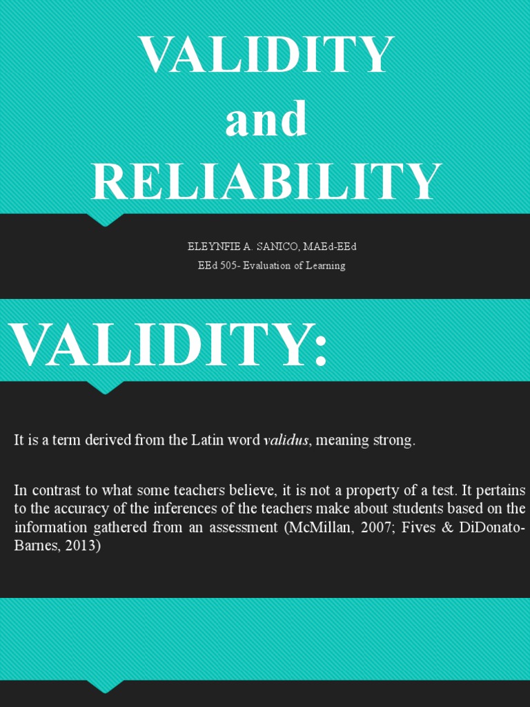 Validity 2 | PDF | Validity (Statistics) | Educational Assessment