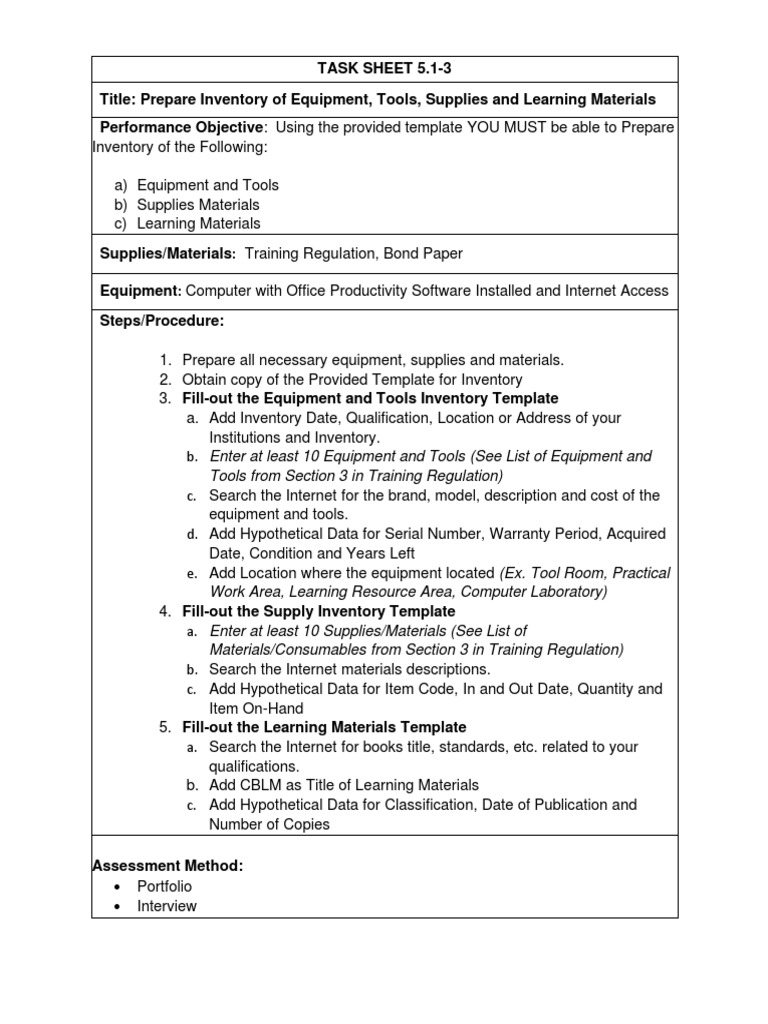 Inventory Preparation Task Sheet | PDF | Inventory | Internet