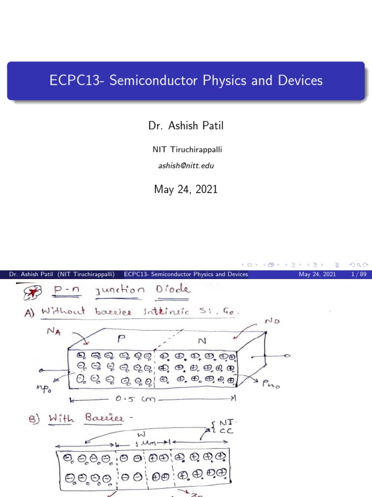 ECPC13-Semiconductor Physics and Devices: Dr. Ashish Patil | PDF | Condensed Matter Physics ...