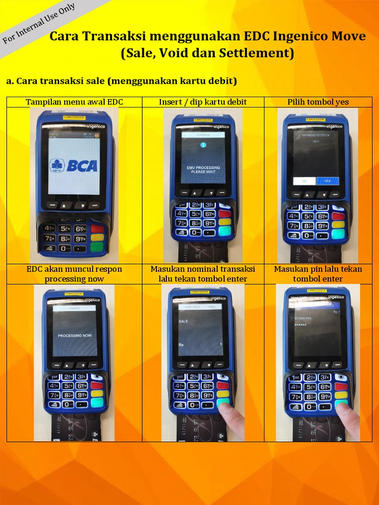 Panduan Transaksi EDC Ingenico Type Move | PDF