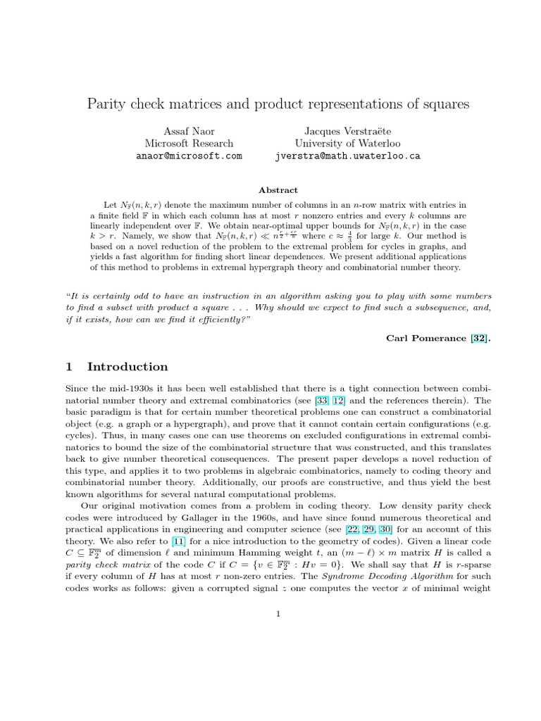 Parity Principle | PDF | Combinatorics | Matrix (Mathematics)