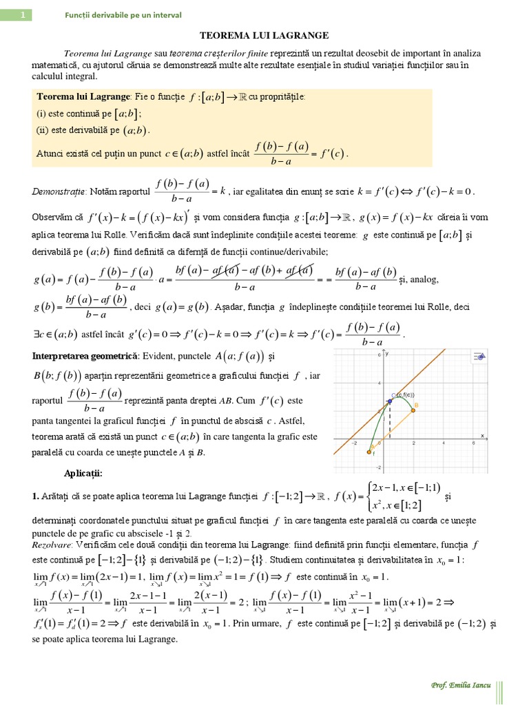 Teorema Lui Lagrange | PDF