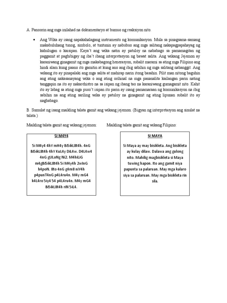 Wikang Jejemon | PDF