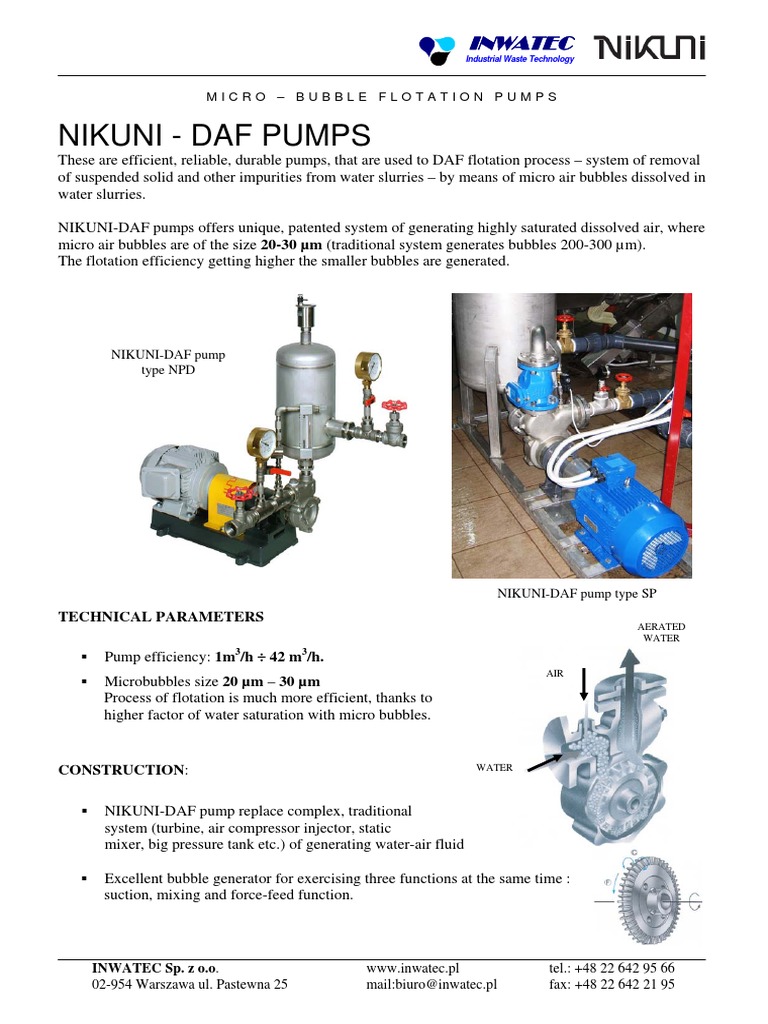 DAF Pump ENGLISH 2009 | PDF | Pump | Water