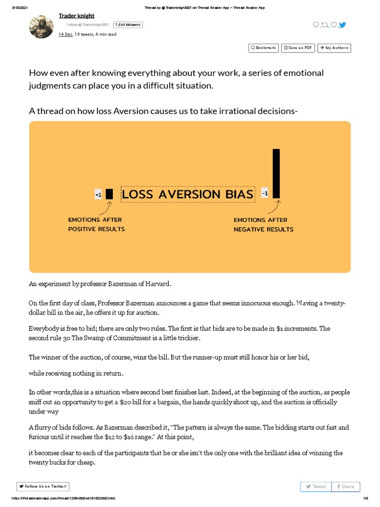 Loss Aversion Bias | PDF