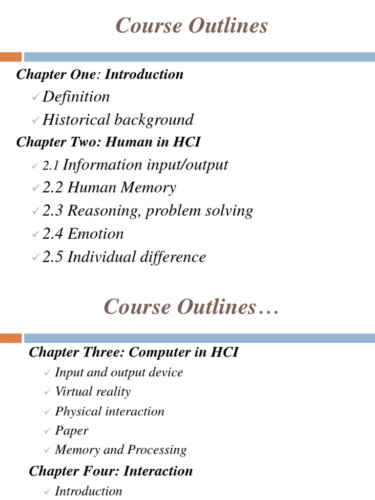 HCI - Chapter 1 - Introduction | PDF | Human–Computer Interaction ...