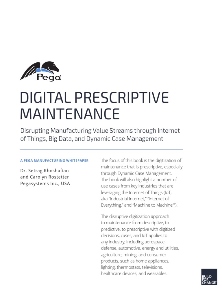 Digital Prescriptive Maintenance | PDF | Internet Of Things | Analytics
