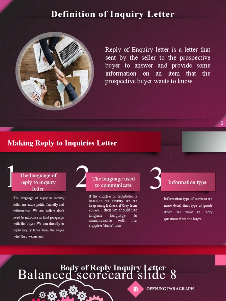 Definition of Inquiry Letter | PDF | Communication | Business Economics