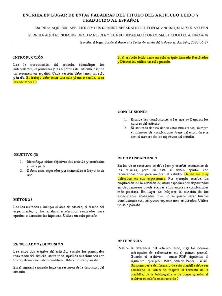 ANGELES ANAHIS PERALVO ALMEIDA - Apellido - Nombre - NRC - Paper - 1 | PDF | Science | Ciencia ...