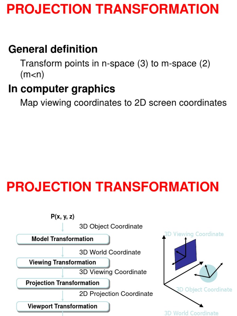 0-P3-Projection Transformation | PDF | Perspective (Graphical ...