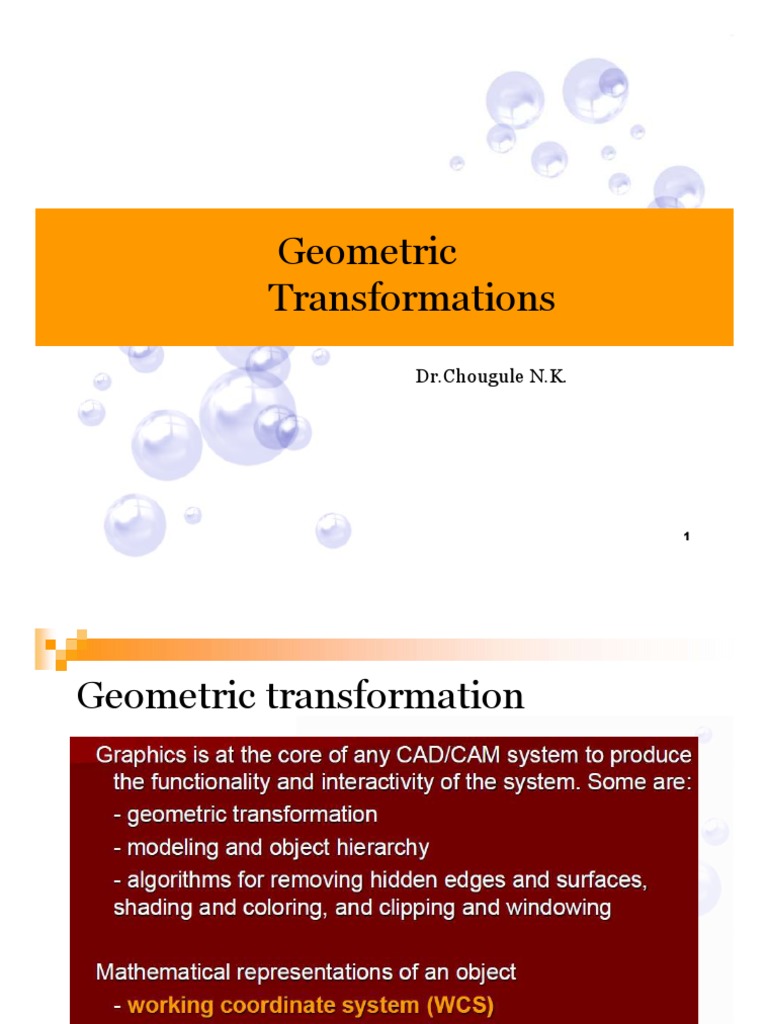 Geometric Transformations Guide Pdf 2 D Computer Graphics Cartesian Coordinate System