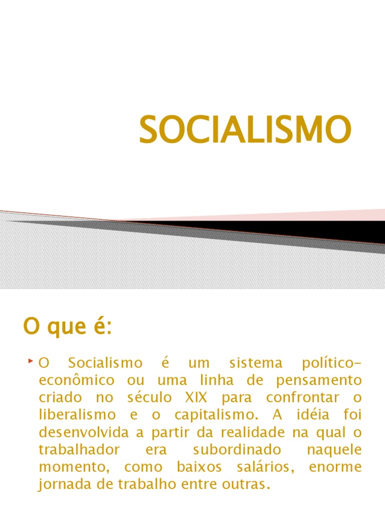 Slides Sobre Socialismo | PDF | Socialismo | Comunismo