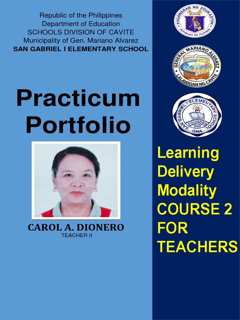 Practicum Portfolio: Learning Delivery Modality Course 2 FOR Teachers | PDF | Educational ...