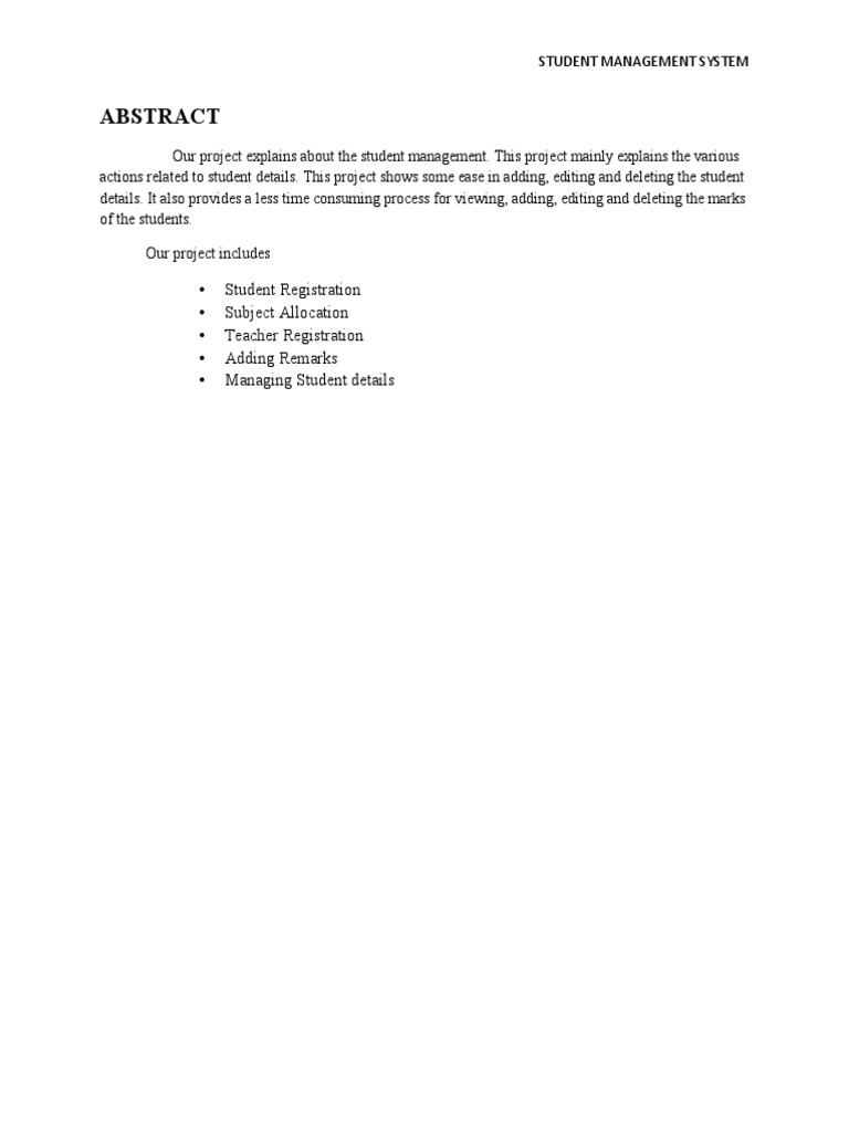 Student Management System Project Report | PDF | Software Testing ...