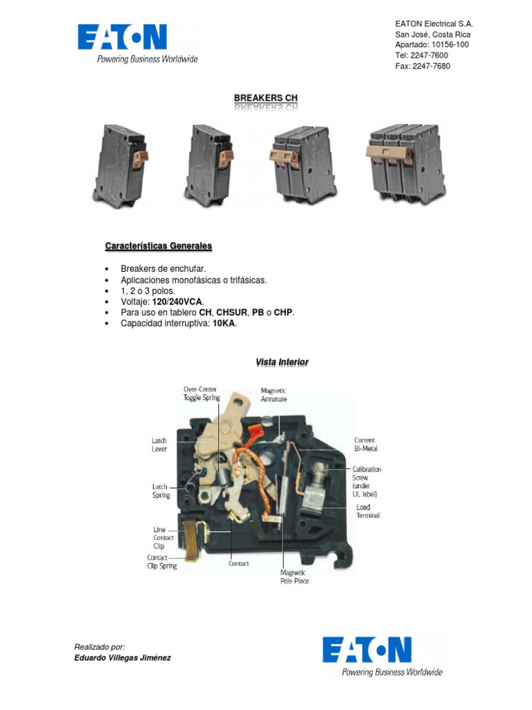 Breakers CH y CHB: Especificaciones y Modelos | PDF | Ingenieria ...