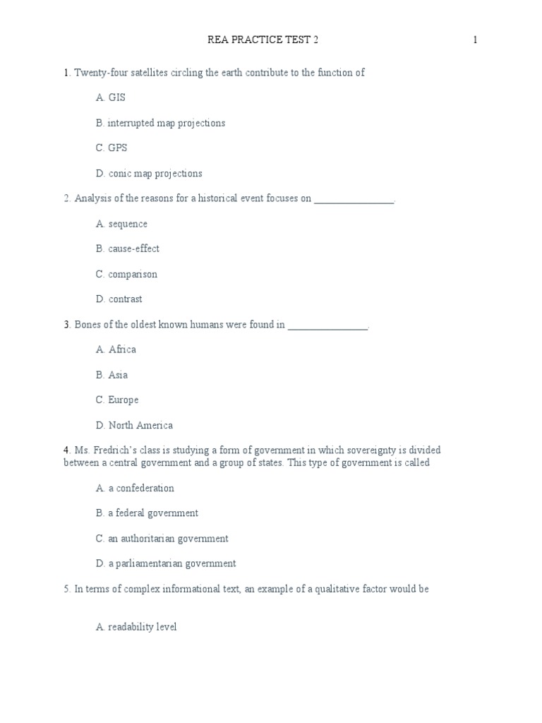 Rea Ftce Practice Test 2 | Download Free PDF | U.S. State | Economy ...