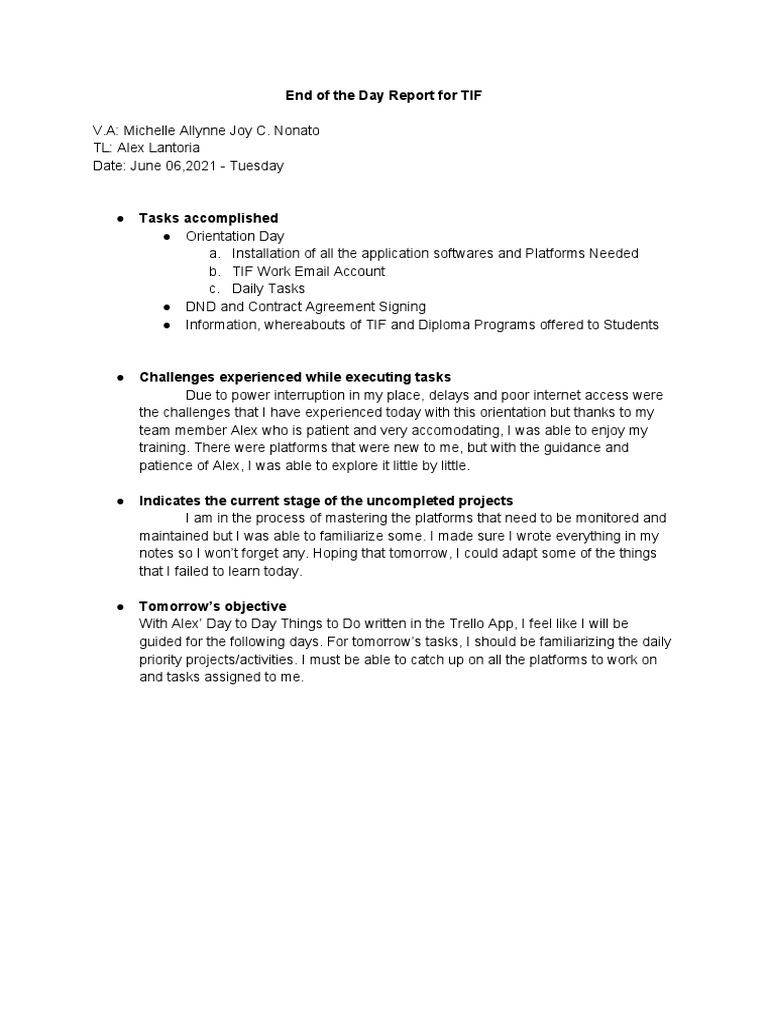 Eod Report Day 1 Majcn | PDF