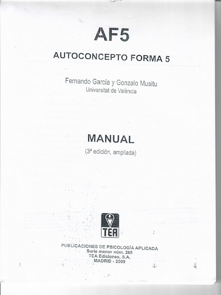 AF5. Autoconcepto Forma 5 | PDF