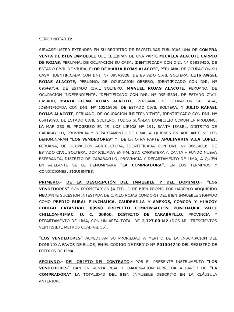 Modelos de Documentos Notariales | PDF | Derecho y economía | Derecho privado