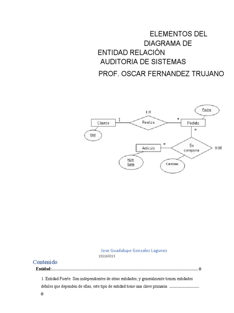 ELEMENTOS DEL DIAGRAMA Entidad Relacion | PDF | Ciencias de la ...