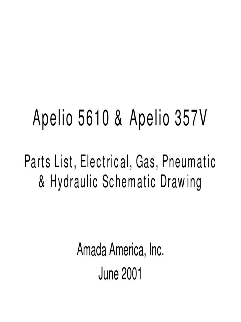 1084-Apelio 5610 Parts List Rev (2) - 2 | PDF | Screw | Pneumatics