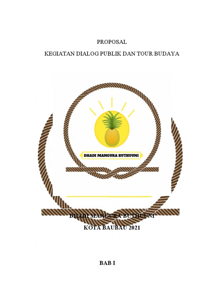 Proposal Dialog Publik Dan Tour Budaya | PDF