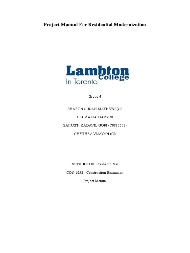 Khalmur Crescent Renovation Project Manual | PDF | Building Insulation ...