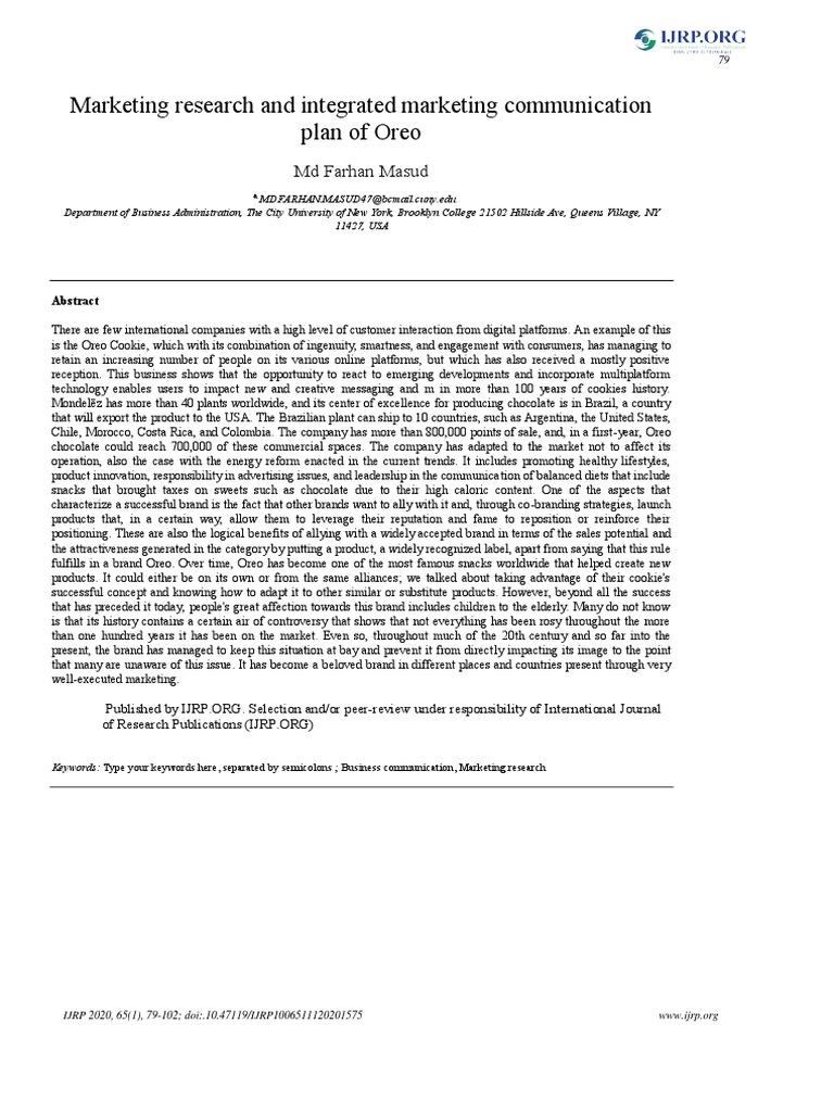 Oreo's Target Market and Marketing Strategy | PDF | Brand | Advertising