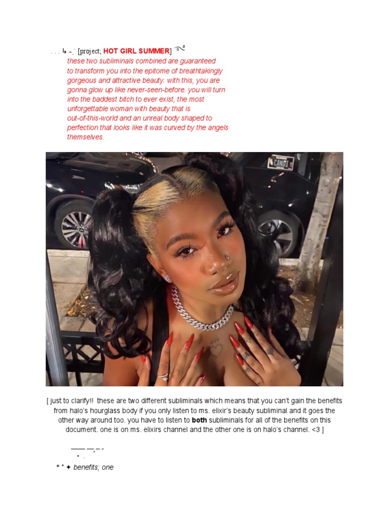 HOT GIRL SUMMER Ms Elixir & Halo | PDF | Buttocks | Waist