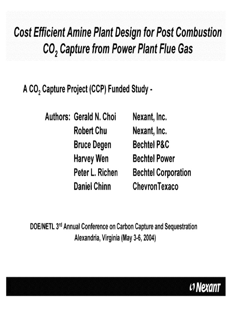 Amine Plant - NEXANT | PDF