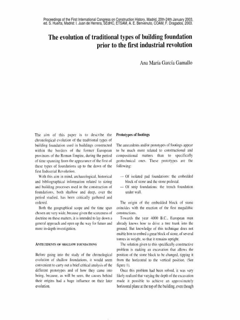 The Evolution of Traditional Types of Building Foundation | PDF | Deep ...