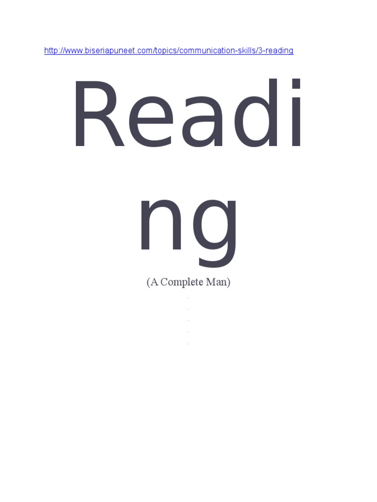 Everything About Reading | PDF | Idea | Speed Reading