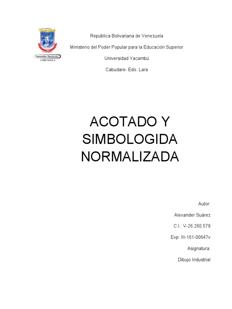 Acotado y Simbología Normalizada | PDF | Tolerancia de ingeniería ...