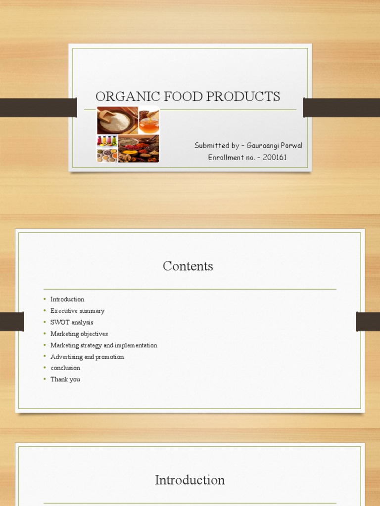Marketing Strategy of Organic Food | PDF | Organic Foods | Foods