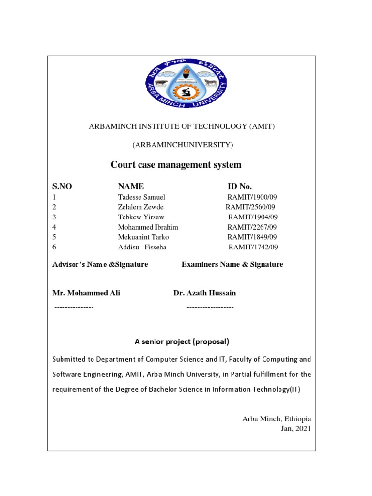 Court Case Management System Docu | PDF | Use Case | Object (Computer ...