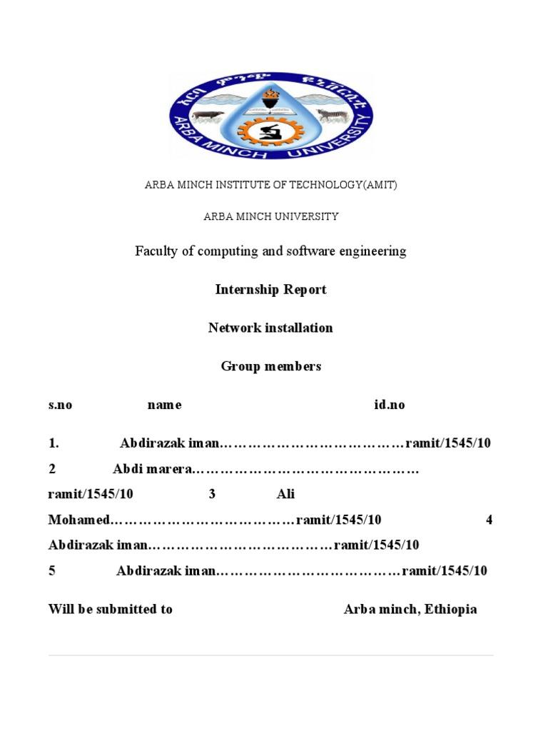 Faculty of Computing and Software Engineering: Arba Minch Institute of ...