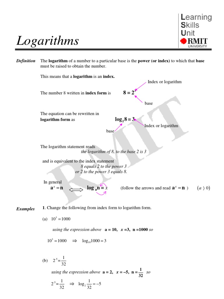 Log Web | PDF | Logarithm | Mathematical Concepts
